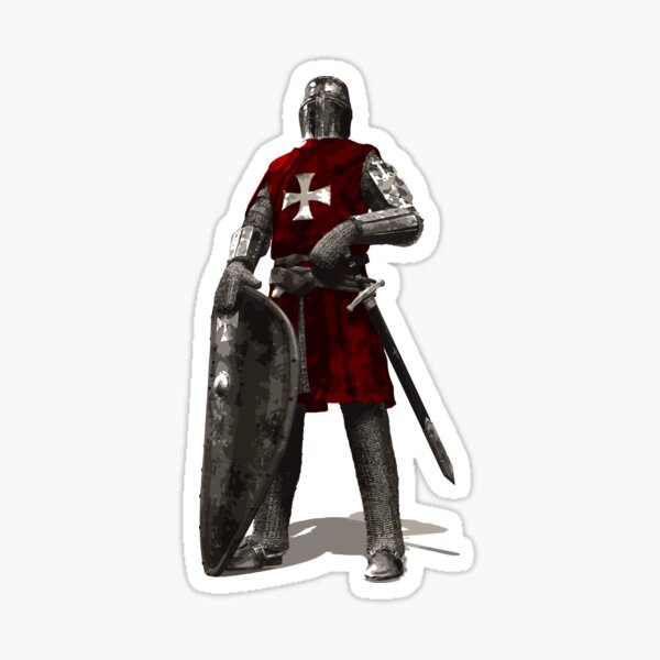 "Knights Templar Crusader" Sticker for Sale by ClothingSimple | Redbubble