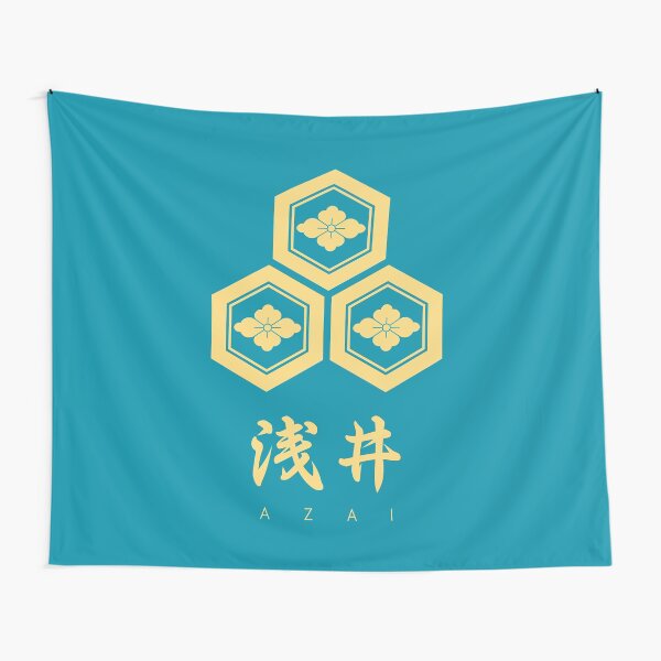 "Azai Clan kamon with text" Tapestry by Takeda-art | Redbubble