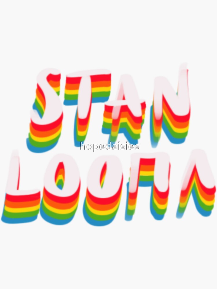 "STAN LOONA rainbow sticker" Sticker by hopedaisies | Redbubble