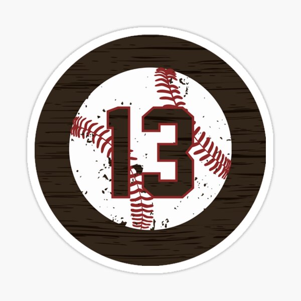 "Baseball Number 13 Softball Mom Player Team Gift" Sticker for Sale by ...