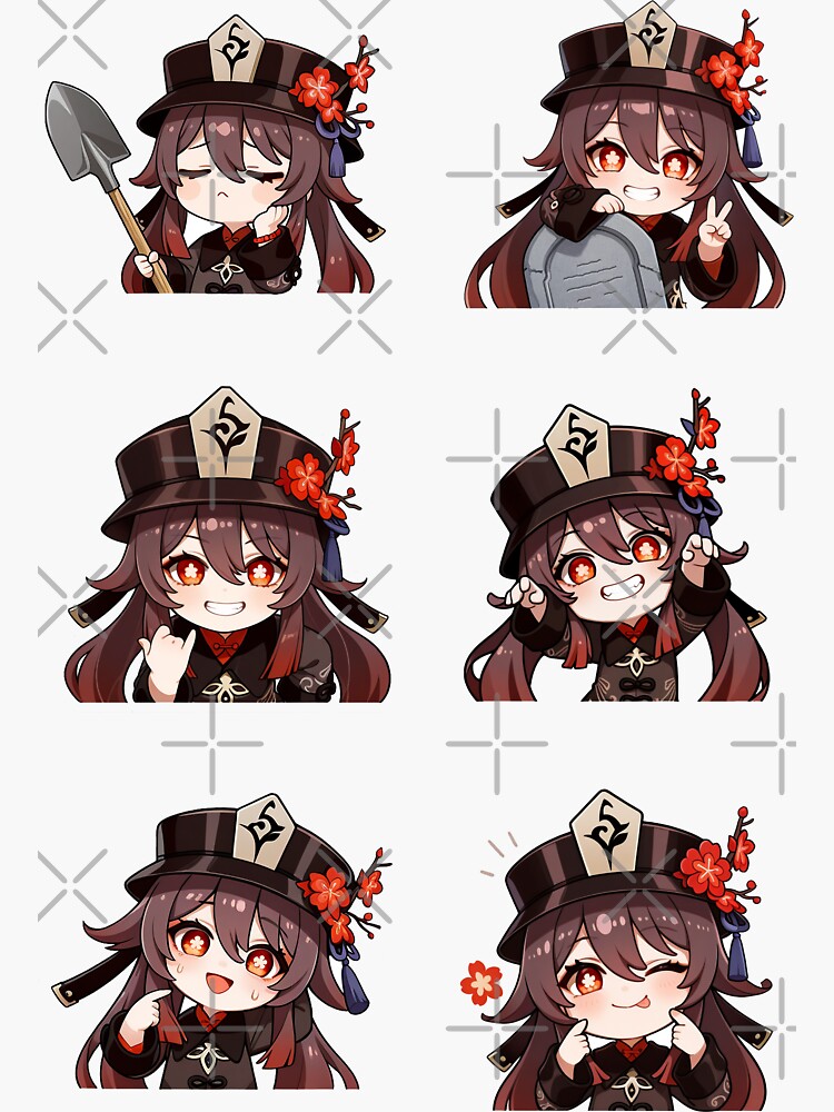 "Hu Tao Genshin Impact Sticker Pack 03" Sticker for Sale by hypelapse ...