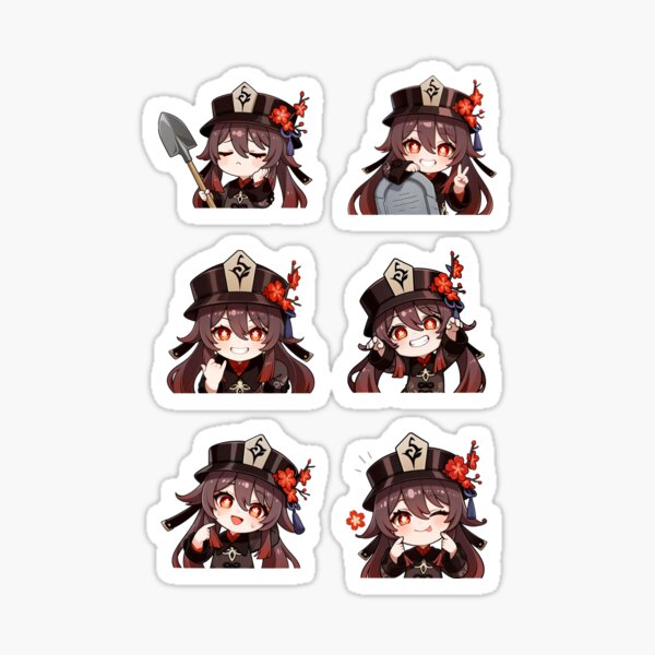 "Hu Tao Genshin Impact Sticker Pack 03" Sticker for Sale by hypelapse ...