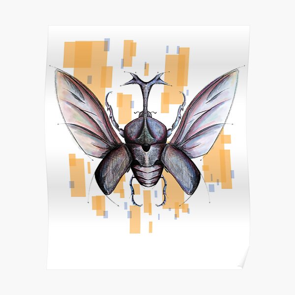 "Kabuto Beetle" Poster by AJ-Bismilla | Redbubble