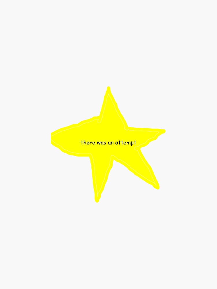 "there was an attempt star" Sticker for Sale by keyurcar | Redbubble