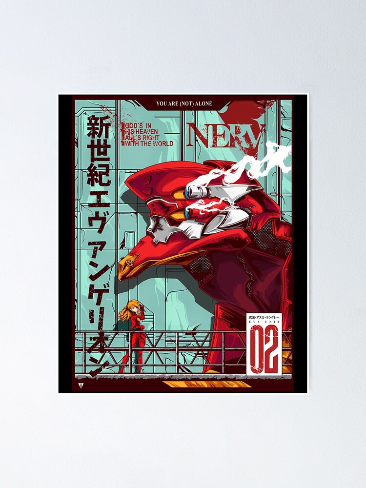 "Evangelion - Eva 02 Color Poster" Poster for Sale by teheroa | Redbubble