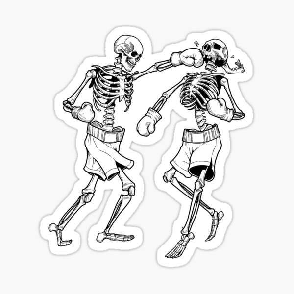 "Skeleton Brawl" Sticker for Sale by IGNISmerchstore | Redbubble
