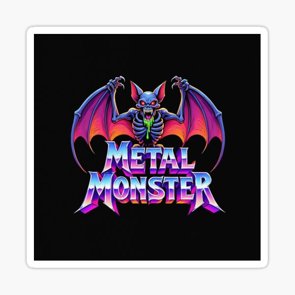 " Metal Monster - Heavy Metal design" Sticker for Sale by Geekimpact ...