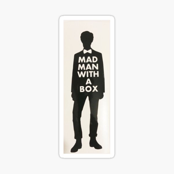 "Mad Man with a box " Sticker for Sale by RyansShop | Redbubble