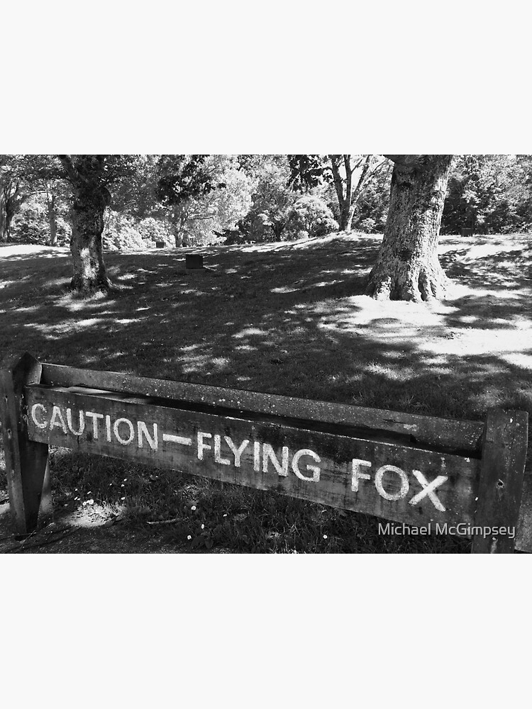 "Caution Flying Fox" Sticker by urbanfragments | Redbubble