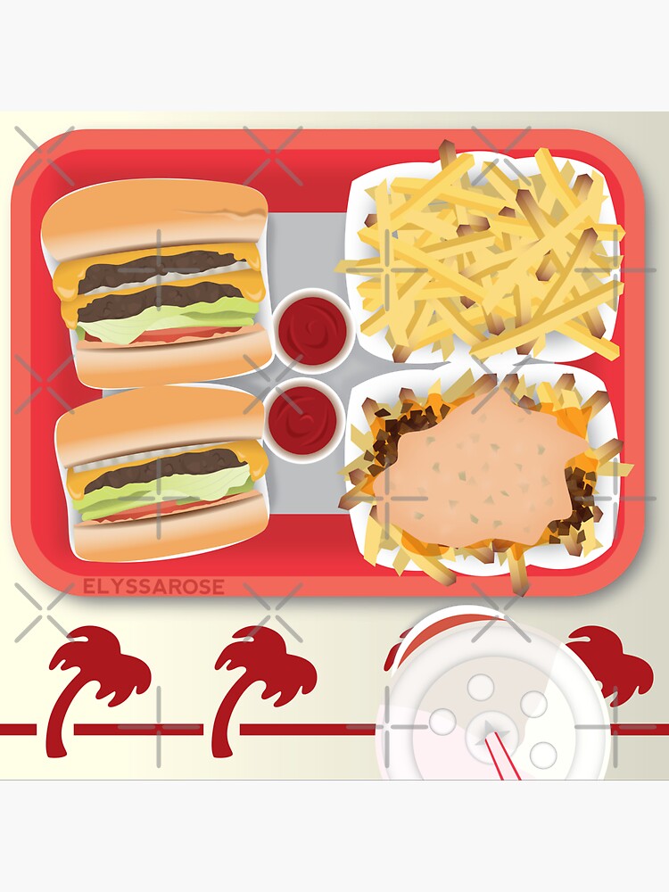 "in n out" Sticker for Sale by elyssarose | Redbubble