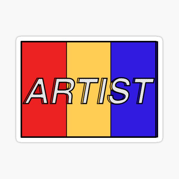 "ARTIST" Sticker for Sale by Emily Zigo | Redbubble