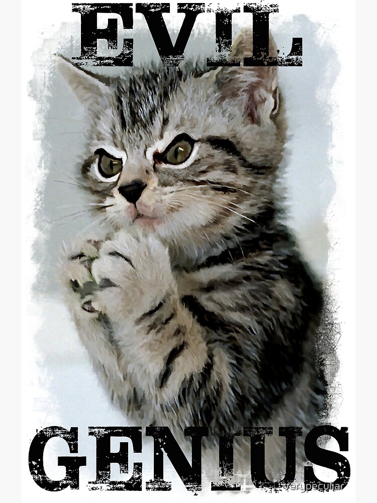 "Evil Genius - The Cat" Poster by verypeculiar | Redbubble