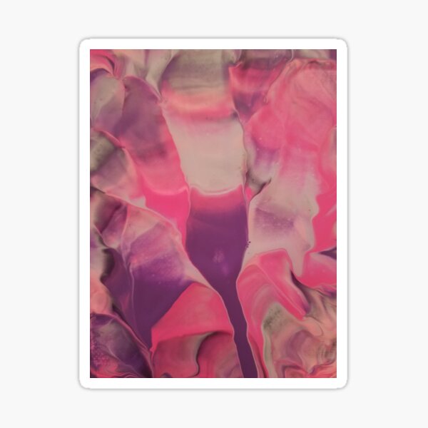 "Pink and Purple Paint Pour v2" Sticker for Sale by Clestelia | Redbubble