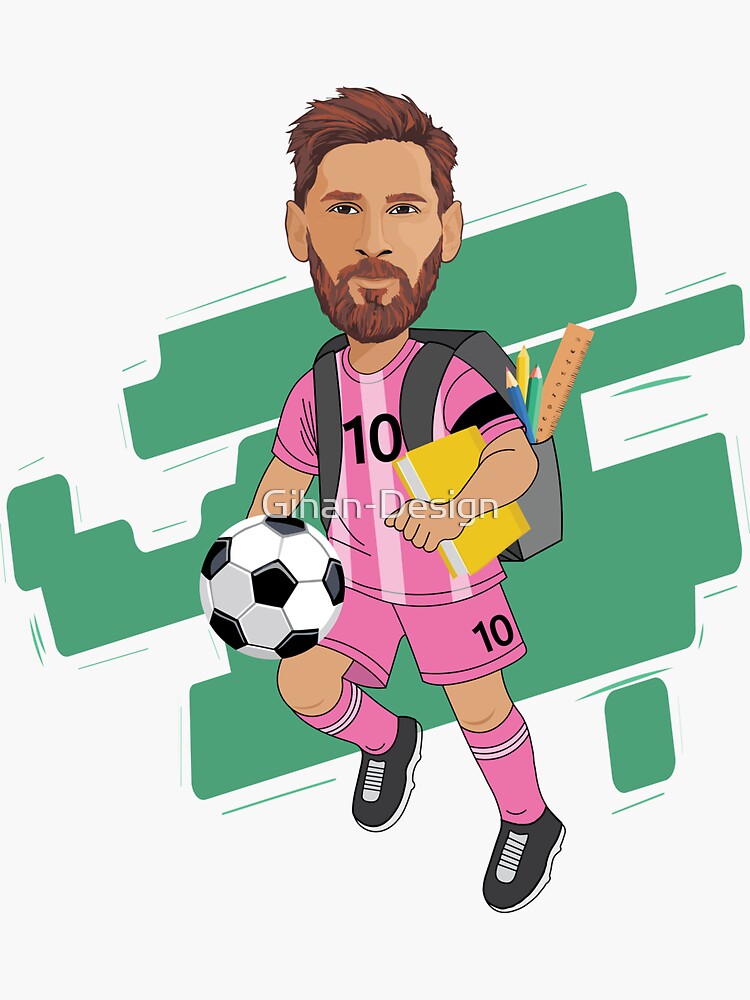 " BACK TO SCHOOL - CARICATURE - LIONEL - MESSI - LEO" Sticker for Sale ...
