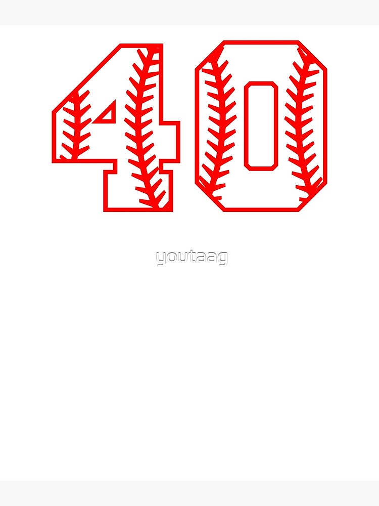 "Baseball Number 40" Poster for Sale by youtaag | Redbubble
