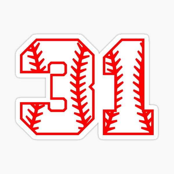 "Baseball Number 31" Sticker for Sale by youtaag | Redbubble