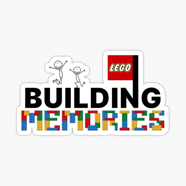 "LEGO Building Memories LEGOLAND" Sticker for Sale by TickleTeeCo ...