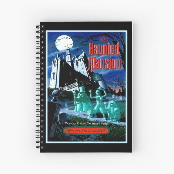 "HAUNTED MANSION : Vintage Ghosts Advertising Print" Spiral Notebook ...