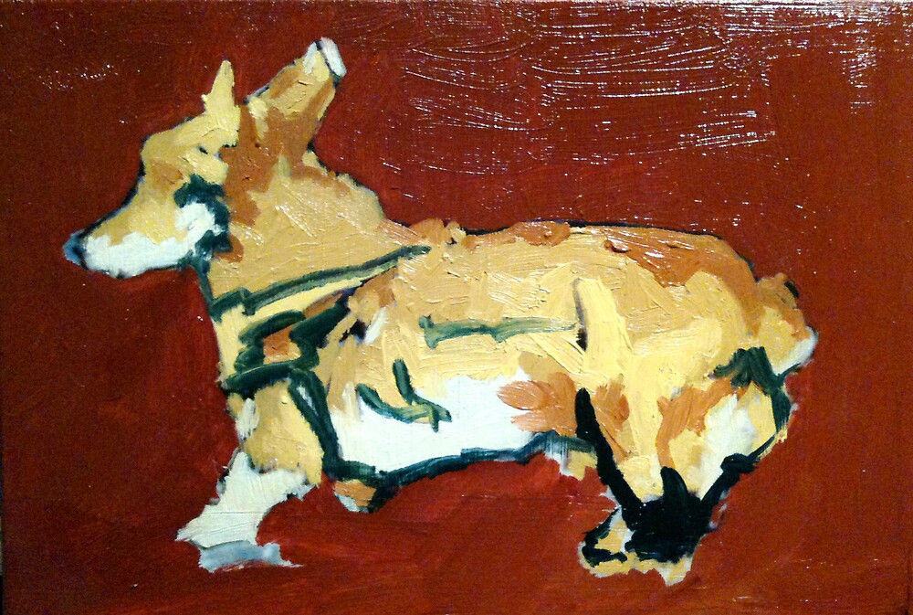 "Olive Hauling Ass (oil on wood)" by Matthew Moffatt | Redbubble