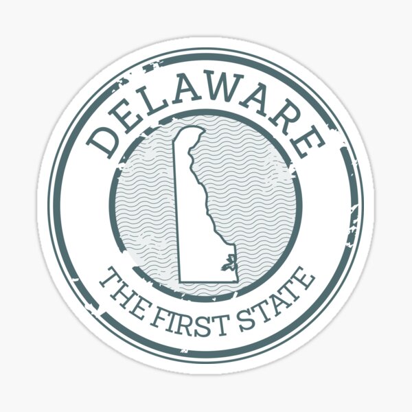 "Delaware - The First State (Stamp)" Sticker for Sale by stampusa ...