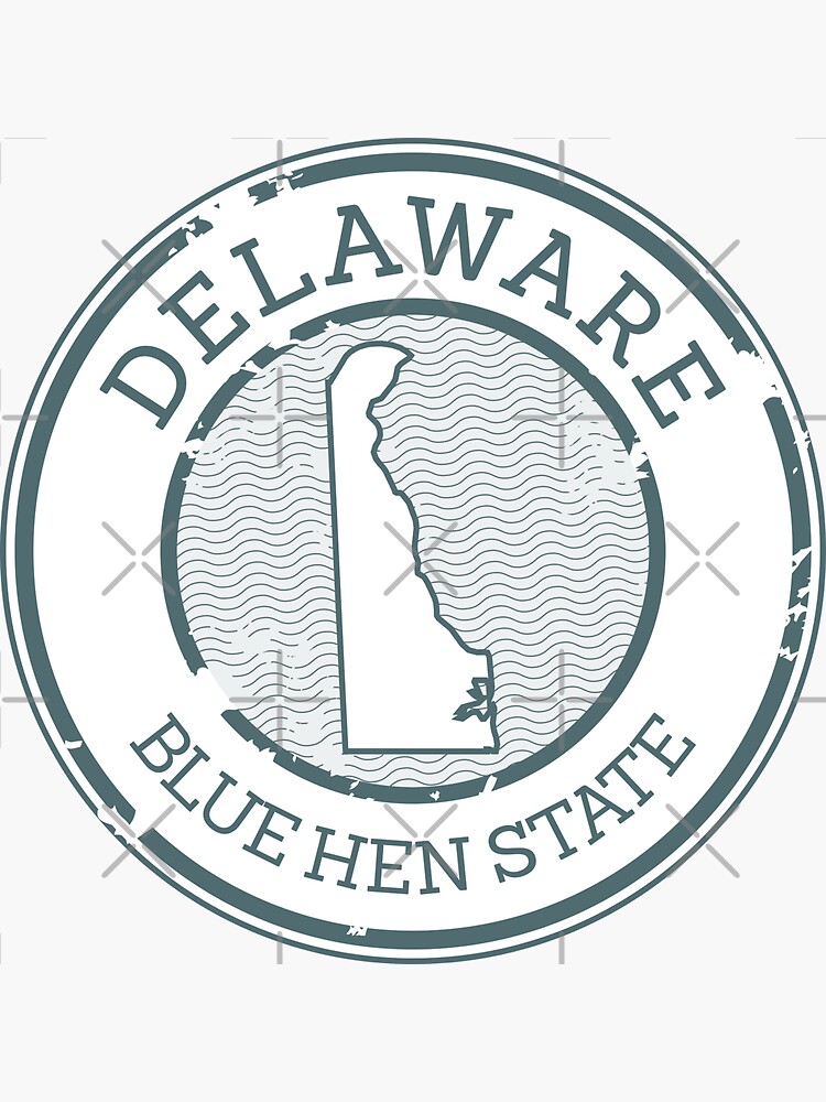 "Delaware - Blue Hen State (Stamp)" Sticker for Sale by stampusa ...