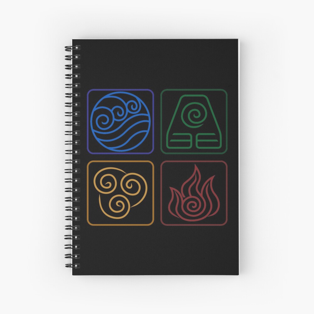 "The Four Elements - Avatar the Last Airbender" Spiral Notebook by ...