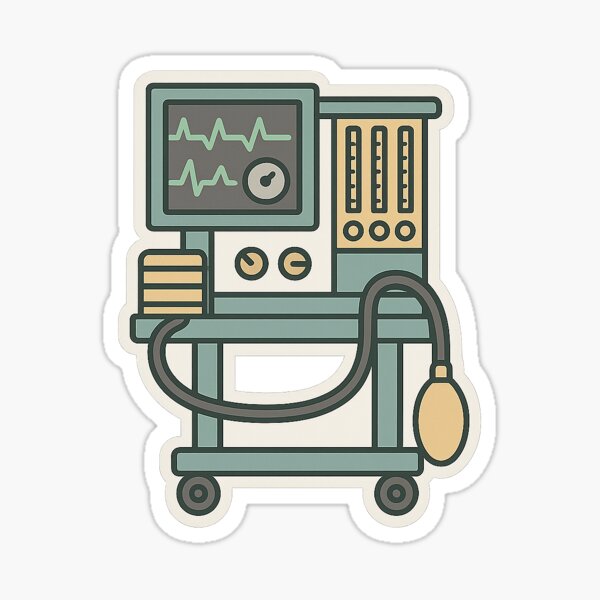 "Anesthesia Machine" Sticker for Sale by TheCircusCRNA | Redbubble