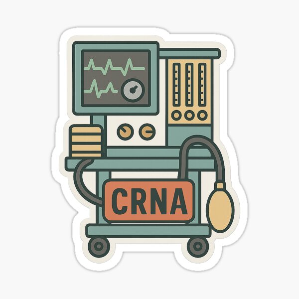 "CRNA Anesthesia Machine " Sticker for Sale by TheCircusCRNA | Redbubble