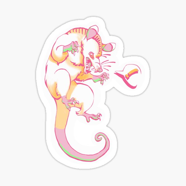 "Anger Possum!" Sticker by ChristyDomino | Redbubble