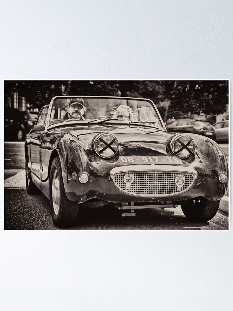 "Old vintage British convertible car Austin" Poster by benbdprod ...