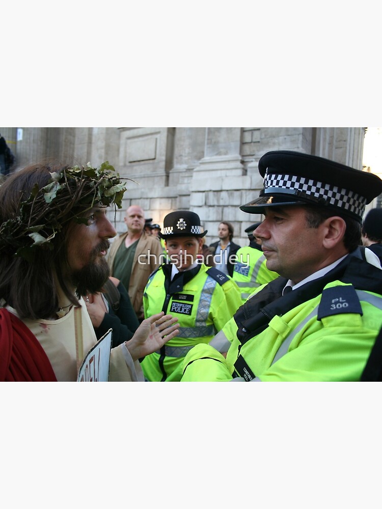 "Jesus vs The Metropolitan Police" Canvas Print by chrisjhardley ...