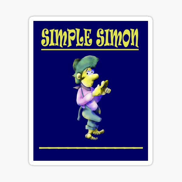 "Simple Simon" Sticker for Sale by e-dream | Redbubble