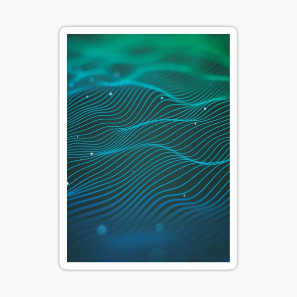 "Wavy Lines " Sticker by Lapham3DArt | Redbubble