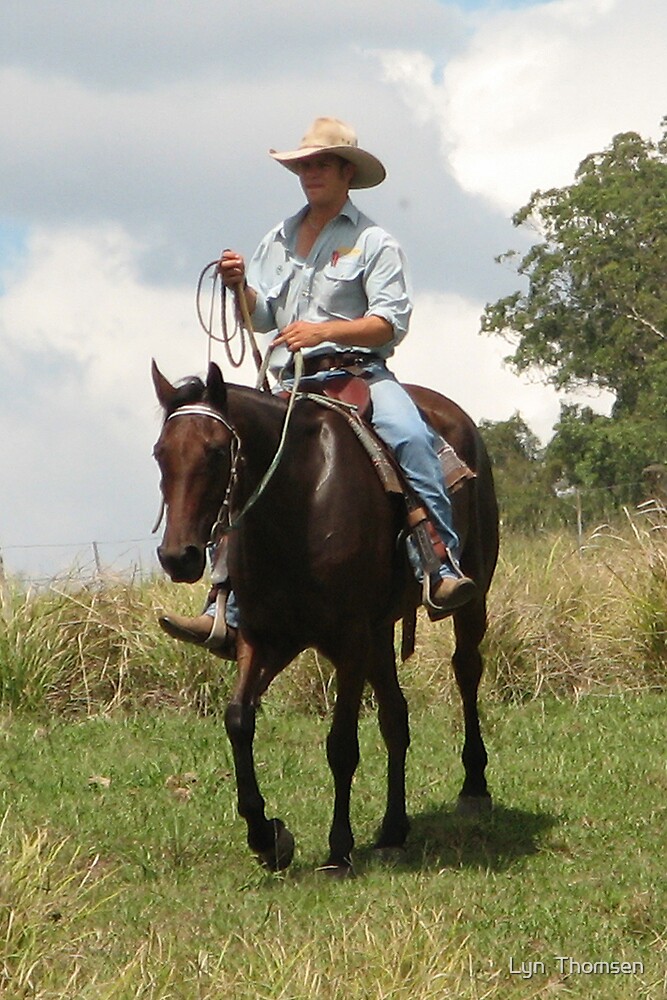 "An Australian Stockman." by Lyn Thomsen | Redbubble