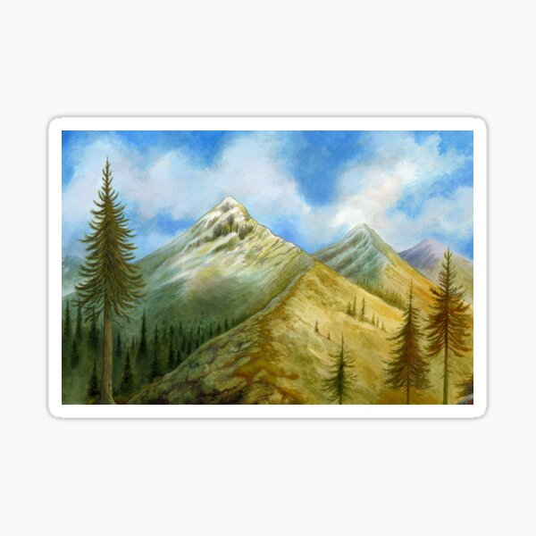 "Mountain range" Sticker for Sale by Stijn Van Elst | Redbubble