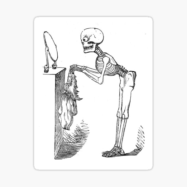 "Skeleton Drag Queen" Sticker for Sale by vintageephemera | Redbubble