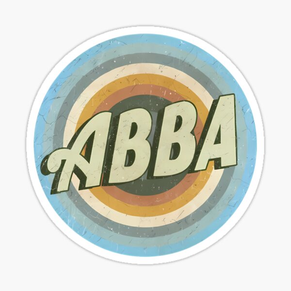 "Retro vintage abba" Sticker for Sale by merchchords | Redbubble