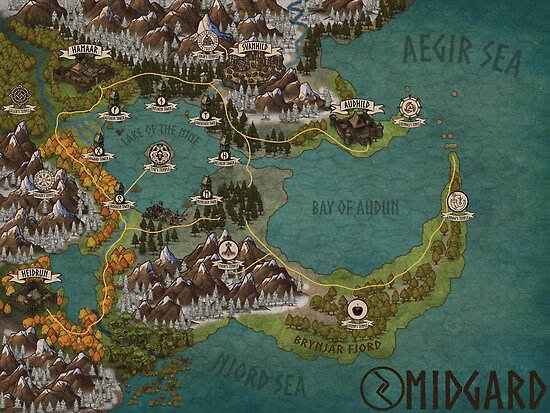 ""Midgard" DUNGEONS & DRAGONS World Map" Poster by quintonmccain ...