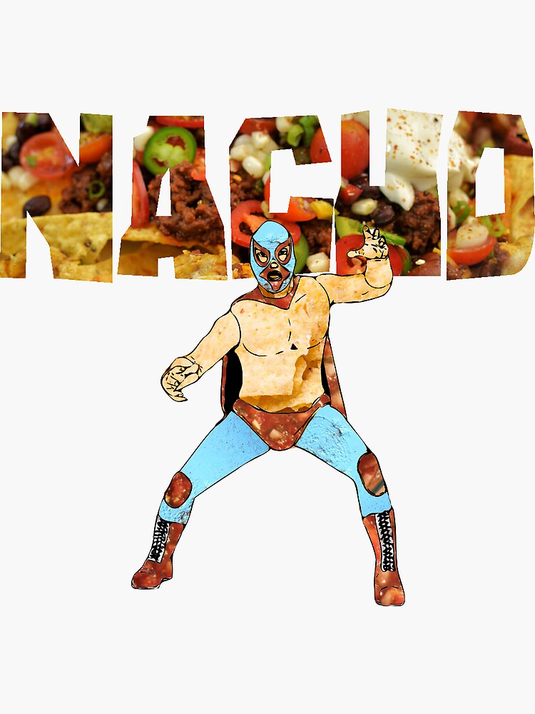 ""Nacho" from 'Nacho Libre" Sticker by drewmccall | Redbubble