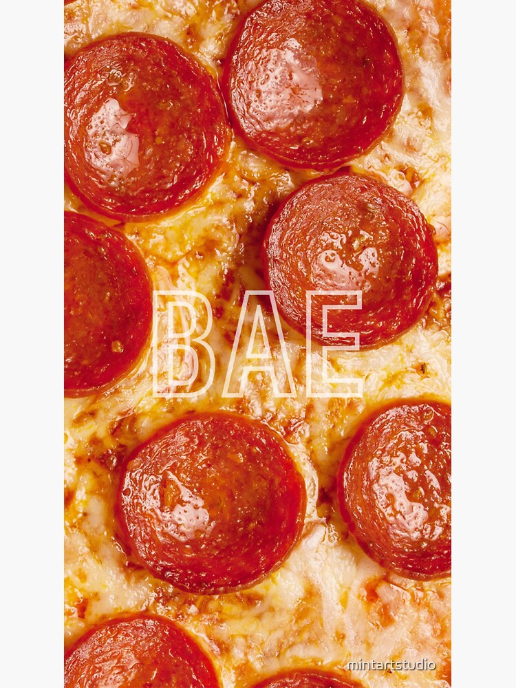 "PIZZA BAE" Sticker for Sale by mintartstudio | Redbubble