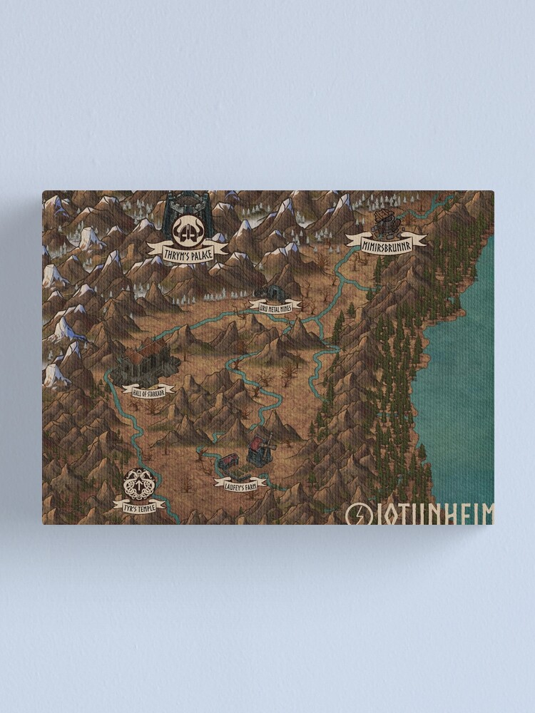 ""Jotunheim" DUNGEONS & DRAGONS World Map" Canvas Print by ...