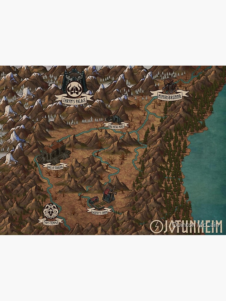 ""Jotunheim" DUNGEONS & DRAGONS World Map" Art Print by quintonmccain | Redbubble
