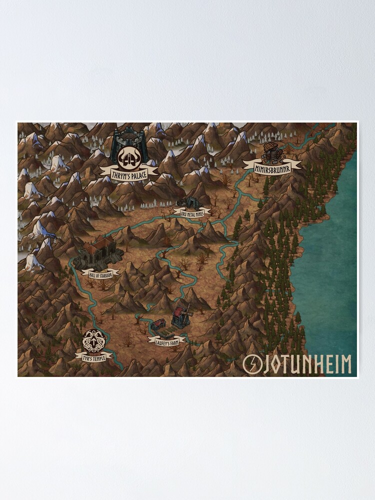 ""Jotunheim" DUNGEONS & DRAGONS World Map" Poster for Sale by ...