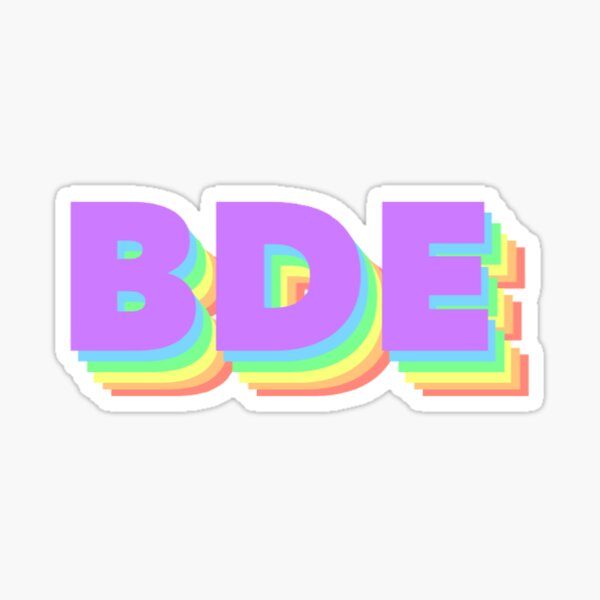 "BDE design" Sticker for Sale by meganflandrin | Redbubble