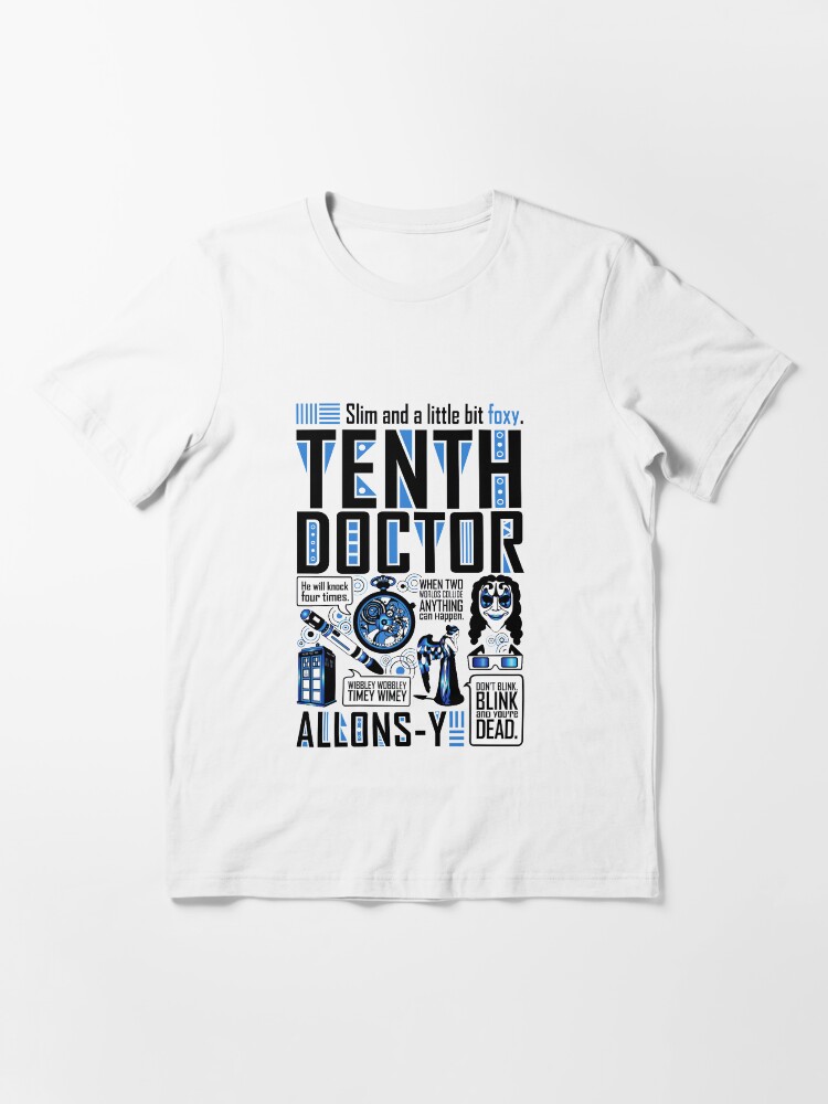 "The Tenth Doctor" T-shirt for Sale by jacquifrank | Redbubble | tenth ...
