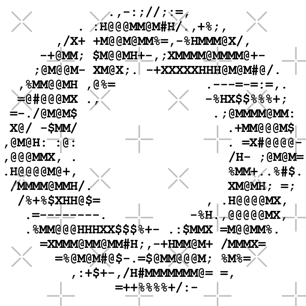 "Aperture Science ascii logo on white" by FbsArts | Redbubble