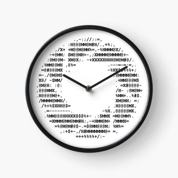 "Aperture Science ASCII-Logo auf weiß" Uhr von FbsArts | Redbubble