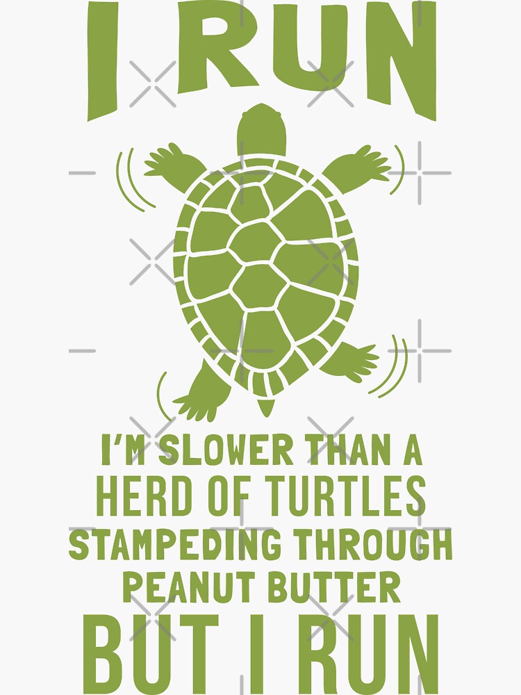 "Turtles Stampeding Peanut Butter Run Graphic" Sticker by ...