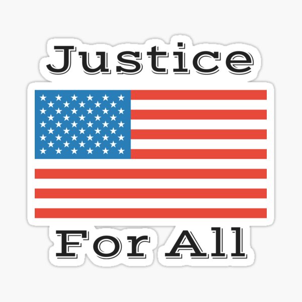 "Justice for All" Sticker for Sale by chollabear | Redbubble