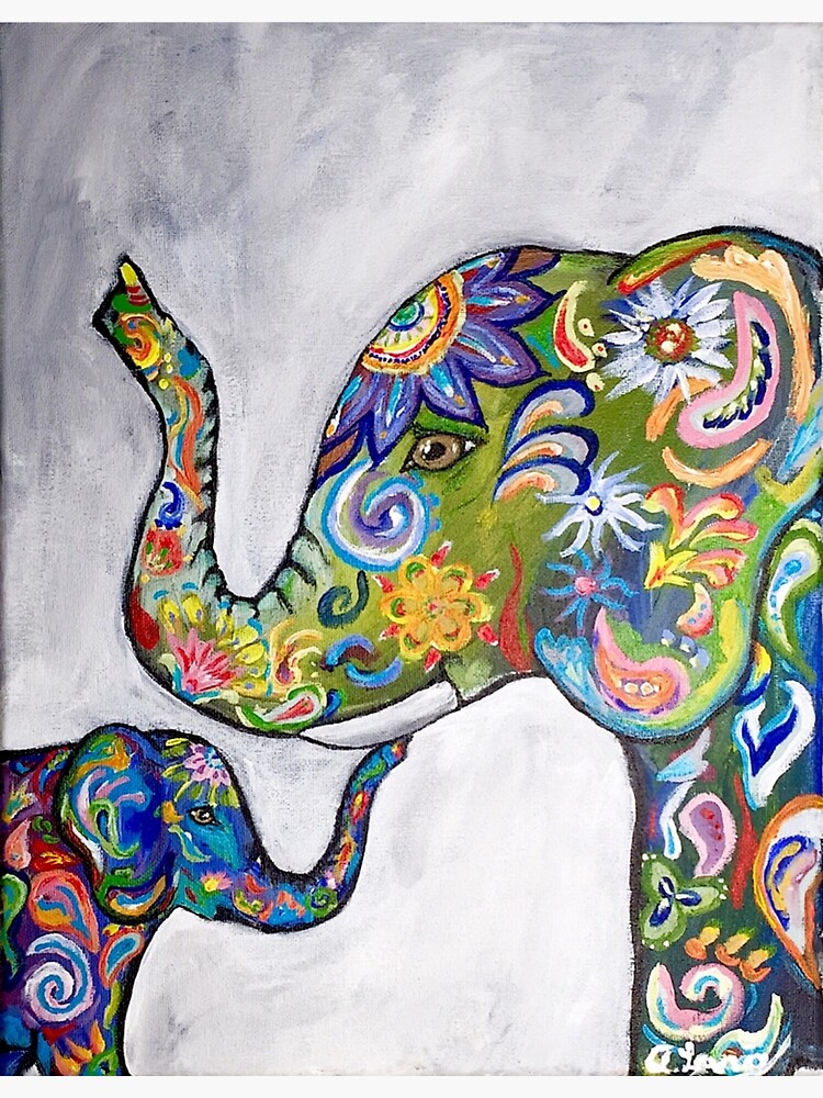 "Elephant Colors" Canvas Print by Creatividad | Redbubble
